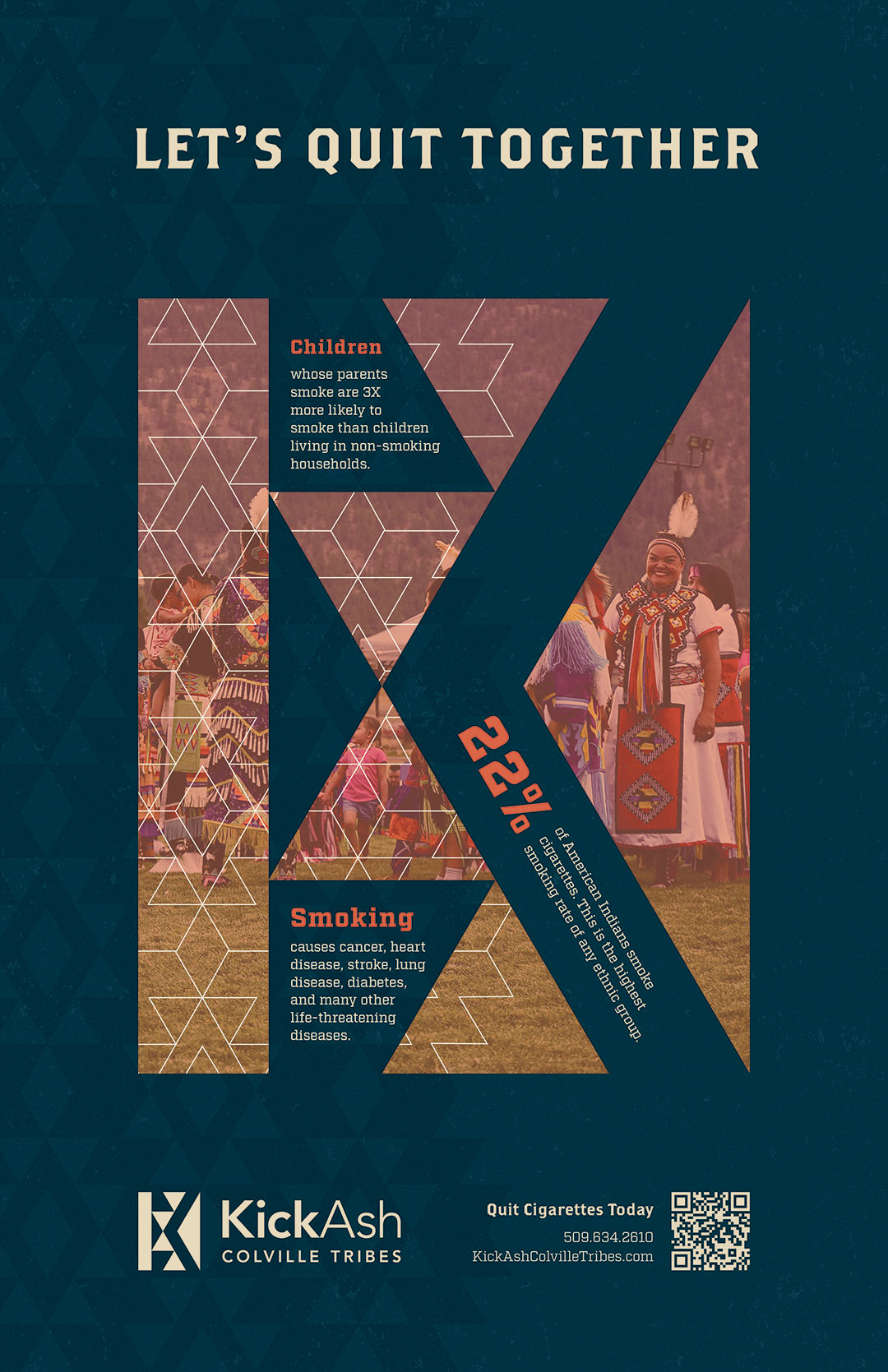Kick Ash Colville Tribes Posters | Quit Smoking Cigarettes